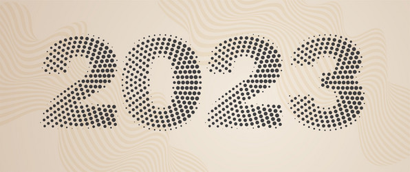 2023 numbers on liquefy stripped background Vector Image