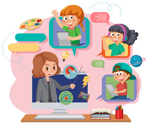 Kids Learning Cartoon Vector Images (over 100,000)