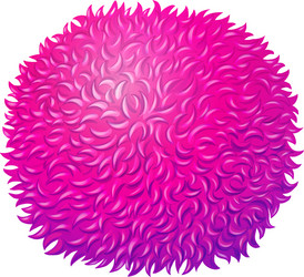 Blue fluffy ball on white Royalty Free Vector Image