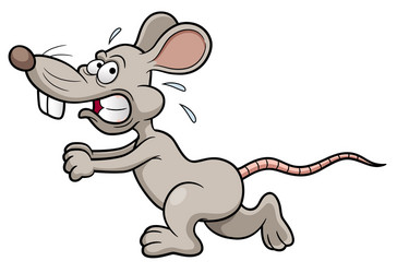 Cartoon Mouse Scared