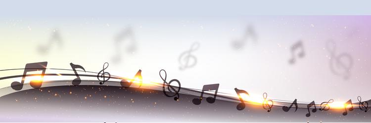 Music notes swirl wave with notes musical stave Vector Image