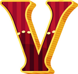 Letter r in circus style Royalty Free Vector Image