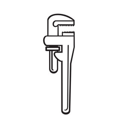 Outline pipe wrench Royalty Free Vector Image - VectorStock