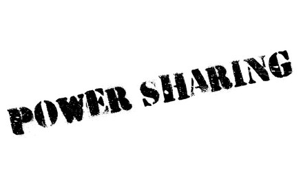 Power sharing rubber stamp Royalty Free Vector Image