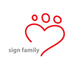 No family sign kids Royalty Free Vector Image - VectorStock