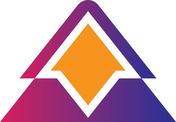 Triangle business finance logo Royalty Free Vector Image