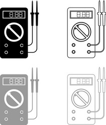 Digital multimeter for measuring electrical Vector Image