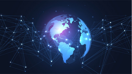 Global network connection world wide web Vector Image