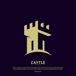 Castle logo design concept tower Royalty Free Vector Image
