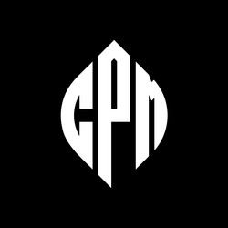 Cpm logo letter design Royalty Free Vector Image