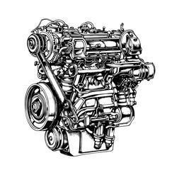 Cartoon turbo engine Royalty Free Vector Image