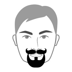 Petit goatee beard style men in face Royalty Free Vector