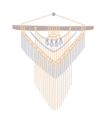 Macrame wall hanging boho style cord decor Vector Image