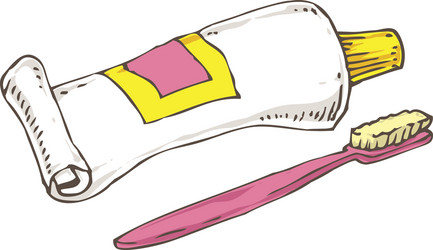 Toothbrush Pink Toothpaste Vector Images (over 300)