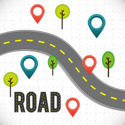 Road map information symbols Royalty Free Vector Image