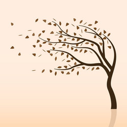 Wind and tree Royalty Free Vector Image - VectorStock