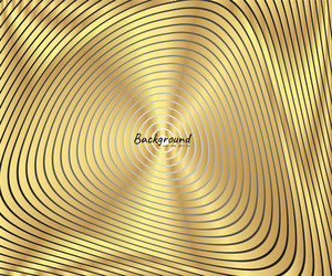 Gold luxurious circle pattern with golden wave Vector Image