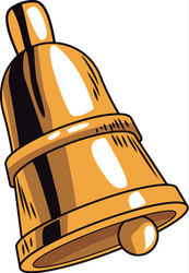 Handbell pop art cartoon Royalty Free Vector Image
