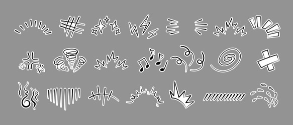 Manga or anime comic emoticon element graphic Vector Image