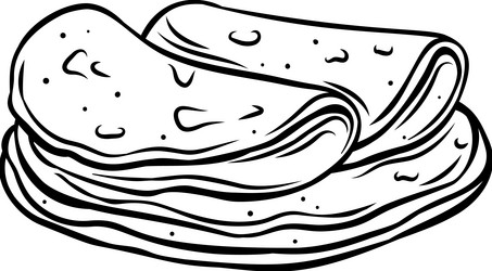 Tortilla mexican dish Royalty Free Vector Image