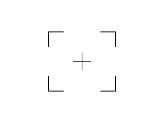 Target aim focus icon square camera frame Vector Image