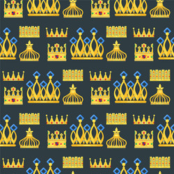 Crown king vintage premium seamless pattern Vector Image