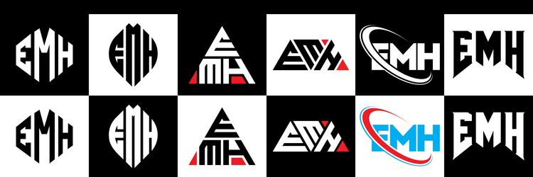 Emh logo letter design Royalty Free Vector Image