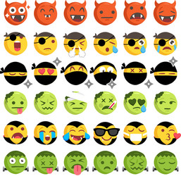 Halloween party icon design set Royalty Free Vector Image