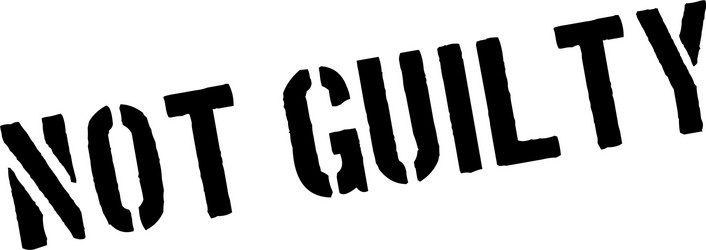Not guilty rubber stamp Royalty Free Vector Image