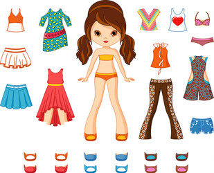 Paper doll Royalty Free Vector Image - VectorStock