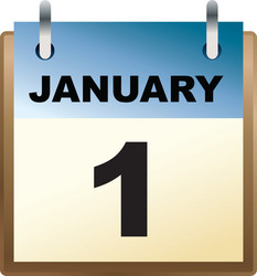 Cartoon january calendar Royalty Free Vector Image