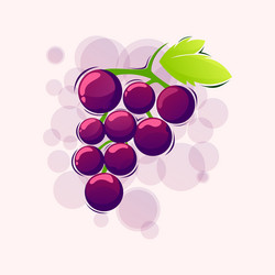 Cartoon fresh grapes isolated on white background Vector Image