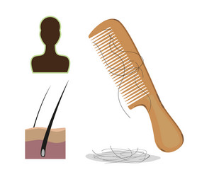 Beautiful girl with hair fall eps10 Royalty Free Vector