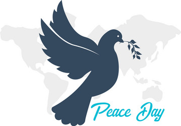International peace day logo or emblem 21 Vector Image