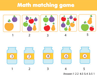Matching children educational game match objects Vector Image
