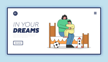 Concept of kids bad dreams and nightmares Vector Image