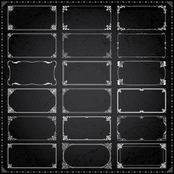 Decorative frames and borders rectangle 2x1 Vector Image