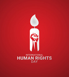 Human rights day creative right design Royalty Free Vector