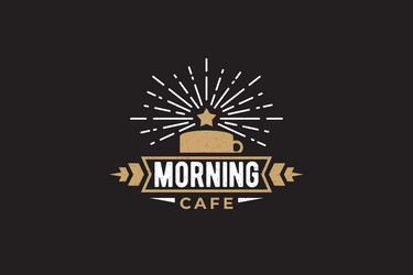 Morning cafe logo Royalty Free Vector Image - VectorStock