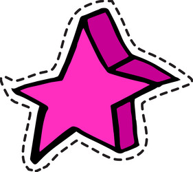 Star shape figure sticker or icon decoration Vector Image