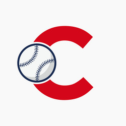 Initial letter c baseball logo concept with Vector Image