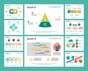 Colorful research and planning infographic charts Vector Image