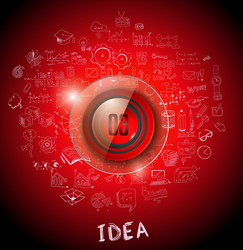 Data flow visualization red Royalty Free Vector Image