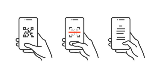 Qr Code Hand Vector Images (over 2,000)