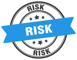 Risk stamp label on transparent background Vector Image