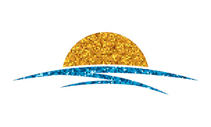 Sun and sea symbols Royalty Free Vector Image - VectorStock