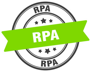 Rpa stamp label on transparent background Vector Image