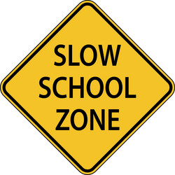 Slow school sign on white background Royalty Free Vector