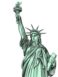 Statue liberty symbol freedom and democracy Vector Image