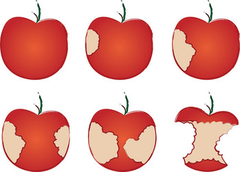 Eaten Apple Vector Images (over 260)